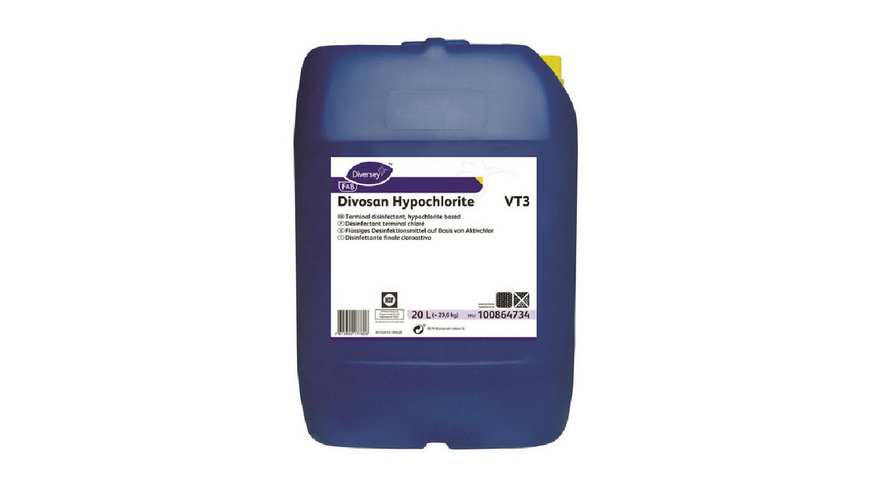 DIVERSEY Desinfektionsmittel Divosan Hypochlorite VT3, 20 L