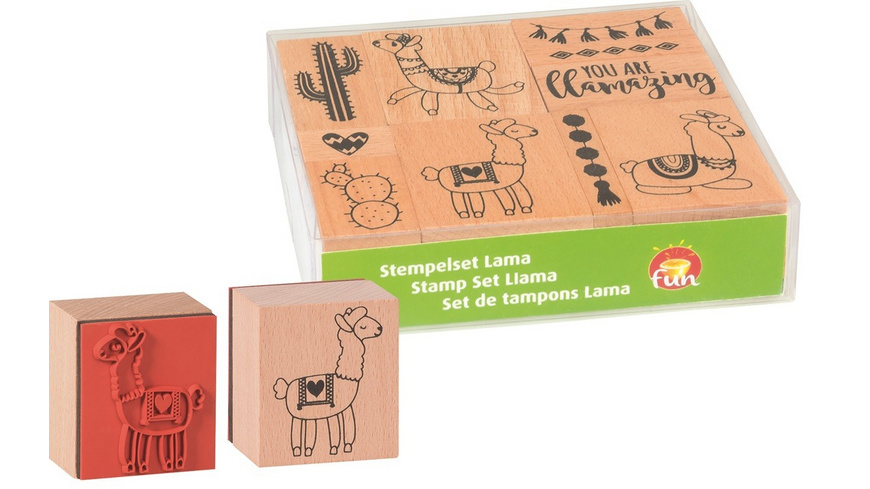 HEYDA Stempel-Set Lama aus Holz