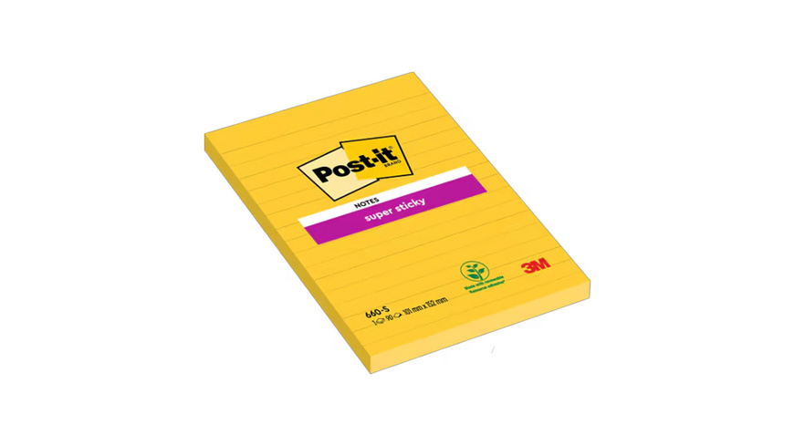 POST-IT Block Super Sticky 102x152mm