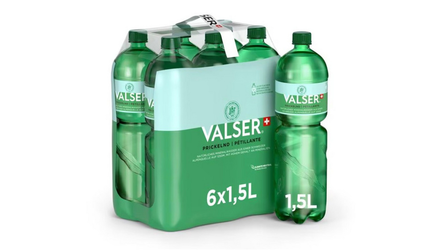 VALSER Mineralwasser prickelnd 6 x 1.5 Liter