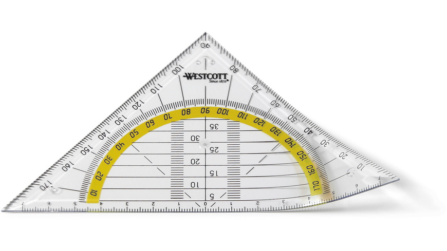 WESTCOTT Geodreieck 14 cm - flexibel